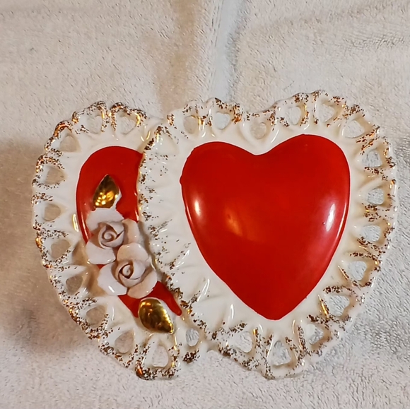 Relpo | Accents | Vintage 96 Relpo Hearts Flowers Planter No Flaws ...